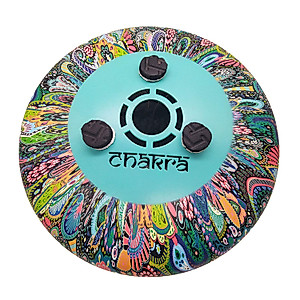 India Meets India Steel Tongue Drum [OM Design], 10 INCHES Drum w/ 8 Notes, Steel Percussion Drum with 2 Mallets & Carry Bag, Steel Drum for Meditation & Yoga - Multicolor