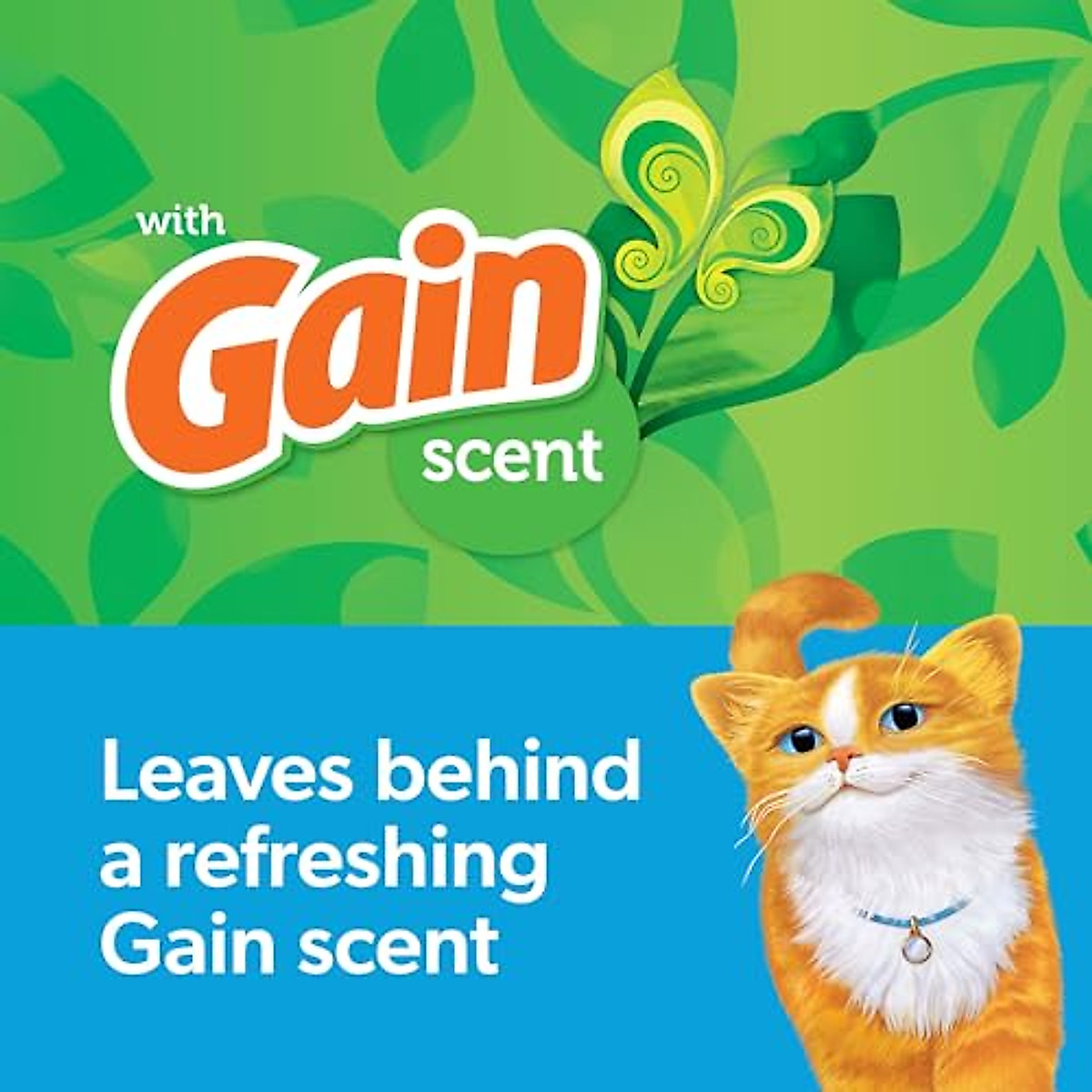 Fresh Step Clumping Cat Litter with Febreze Gain Scent, Long Lasting Odor Control Kitty Litter with Activated Charcoal, Low Dust Formula, 14 lb