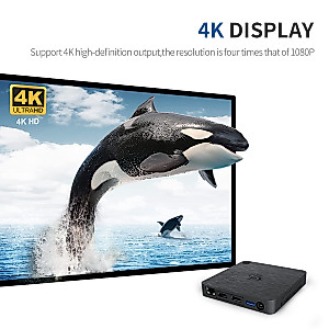 Beelink N3350 Processor (up to 2.4GHz), T4 Pro Mini PC, 4GB+64GB eMMC Mini Desktop Computer, 2.4G+5.8G WiFi, Gigabit Ethernet, BT 4.0, 4K@30Hz, Dual HDMI