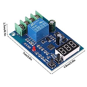 Battery Charging Controller Module, 6-60V 10A Lithium Battery Charging Control Module Board Automatic Charger Power Source Switch for Car Generators, Solar Power, Wind Turbines
