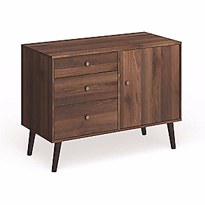 SEASD Kitchen Sideboard with 1 Door and 3 Storage Drawers Antique Wooden Cabinet for Kitchen Storage Buffet (Color : D, Size : As Shown)
