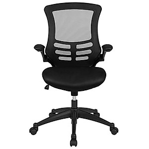 Pemberly Row Contemporary Mid-Back Mesh Office Chair in Black