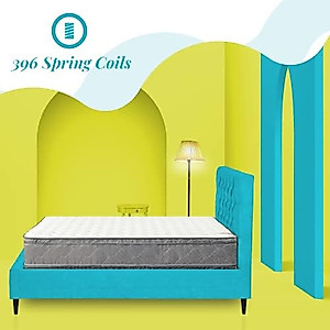 Nutan 11" Firm Foam Encased Foam Mattress with Double Sided Eurotop, Heavy-Duty Comfy Mattresses for Proper Relaxation, Promote Healthy Sleep and Prevent Body Aches, King