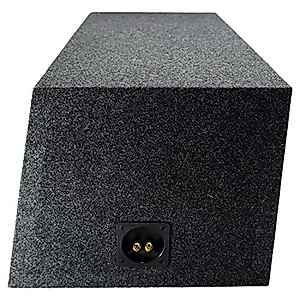 American Sound Connection Car Audio Dual 12" Sealed Subwoofer Rear Angle Sub Box Enclosure 5/8" MDF Wood