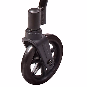 Carex Step 'N Rest Aluminum Rollator Walker With Seat - Rolling Walker For Seniors With Back Support, 6 Inch Wheels, 250lbs Support, Lightweight