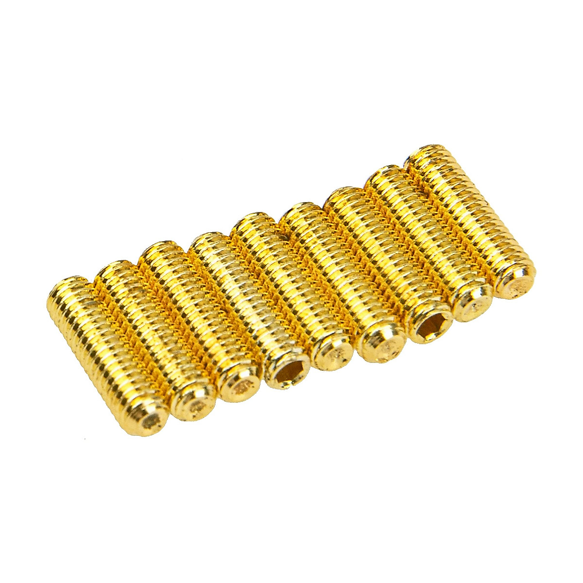 96Pcs Yootones M3 x 10mm Guitar Saddle Bridge Height Adjustment Hex Screws Compatible with Tremolo Systems Electric Bass Guitar Music Instrument Parts (Gold)