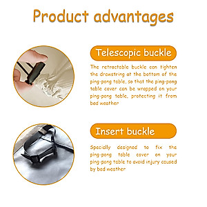 Table Tennis Table Cover,Waterproof Oxford Cloth General Edition 65x 28x 73 Inches, With Pocket And Zipper, Khaki