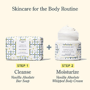 Beekman 1802 Goat Milk Body Soap Bar, Vanilla Absolute - Scented - 9 oz - Nourishes, Moisturizes & Hydrates - 100% Vegetable Soap with Lactic Acid - Good for Sensitive Skin - Cruelty Free