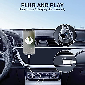 iSkey Aux Cord for iPhone, 2 in 1 3.5mm Aux Cable for Car with Charger Cord Compatible with iPhone 13 12 11 XS XR X 8 7 6 iPad iPod Home Audio, Speaker, Headphone Support All iOS Version (4 FT)