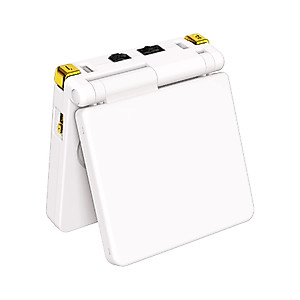 eXtremeRate Chrome Gold Glossy Custom Full Set Buttons for Gameboy Advance SP, Replacement A B L R Button Power On Off Volume Button D-pad Key for GBA SP Console - Console NOT Included