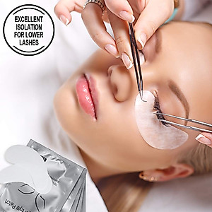 Ocim 100 Pairs Under Eye Pads, Eyelash Extension 100% Natural Hydrogel Patch Lash Gel Pad for Extensions supplies, Beauty Makeup Mask Kit