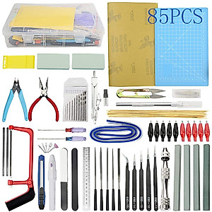 Bigstone 85 PCS Gundam Model Tools Kit Hobby Building Tools Set for Cars, Airplanes, Buildings, Gundam, Robots Models Building Repairing and Fixing ext.
