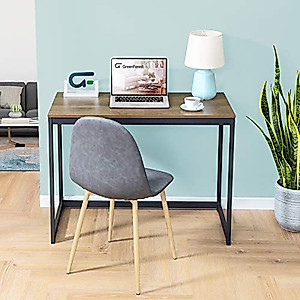 GreenForest Computer Desk for Small Space Modern Home Office Computer Desk 40 Inch Simple PC Laptop Study Table Workstation, Brown