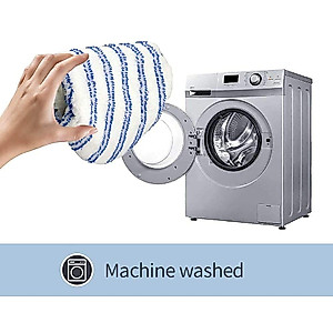 MASTERTOP Large Microfiber Mop - Microfiber Mop Floor Cleaning System, 16x8.4“ Flat Mop, Dust Mop, Hardwood Floor Mop, Washable, 360 Degree, 5 Microfiber Mop Replacement Pad, 1 Cleaning Scraper