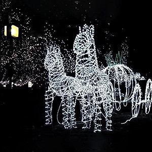 KOMOON Rope Lights 39 Ft 120 LED Battery Operated String Lights Waterproof Christmas Decorative Fairy Lights for Outdoor Indoor Party Patio Garden Yard Holiday Wedding (White)