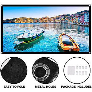 Projector Screen，Foldable Projection Screen for 0utdoor Camping Movie, Open-air Cinema Projector Movies Screen Portable Outdoor Indoor for Home Theater Wall/Bound onto a Frame