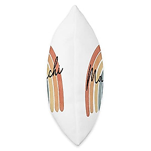 Boys & Girls New Baby Personalized Name Cushions New Born Baby Malachi Personalized Gift Rainbow Nursery Throw Pillow, 16x16, Multicolor