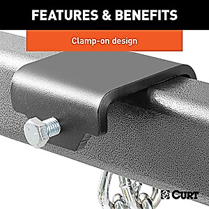 CURT 17003 Weight Distribution Hitch Clamp-On Hookup Brackets , Black