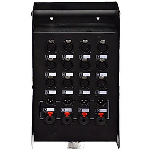 Seismic Audio - SAXQ-12x4x25 - 12 Channel 25' XLR Snake Cable with XLR and 1/4" Returns on the Box