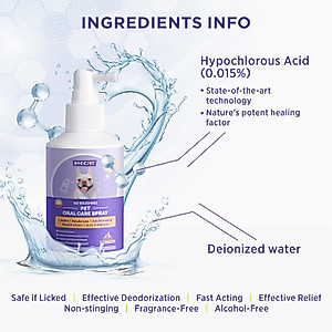 Oral Care Spray for Dogs and Cats, Anti Inflammatory Pet Breath Dental Care Spray, Dog Gingivitis Treatment, Fight Bad Breath Caused by Plaque and Gum Redness, Dog Tooth Brushing Kit, 5.1 Fl Oz