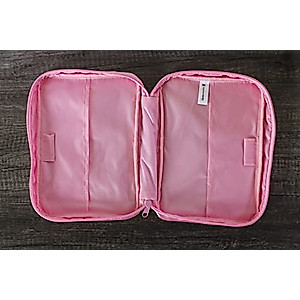 Princess Bible Cover for Girls, Zippered, with Handle, Canvas, Pink, Medium