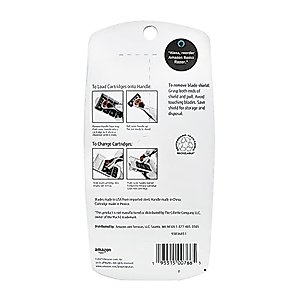 Amazon Basics 3-Blade Motion Sphere Razor for Men with Dual Lubrication, Handle & 2 Cartridges, Cartridges Fit Amazon Basics Razor Handles only, 3 Piece Set, Black (Previously Solimo)