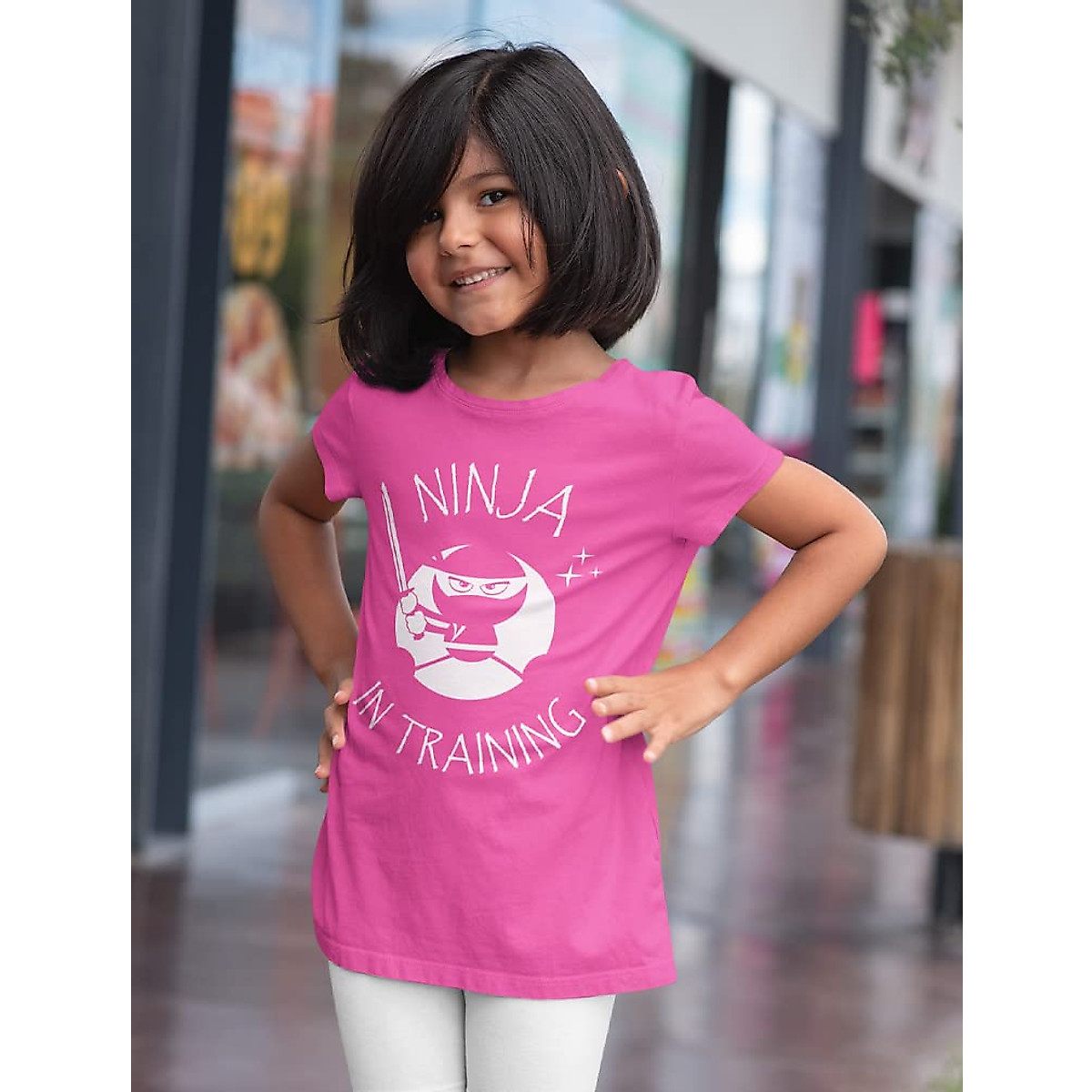 Ninja in Training Kids Shirt Novelty Gifts Cool Ninjas Boys Girls Toddler Shirts Small Pink