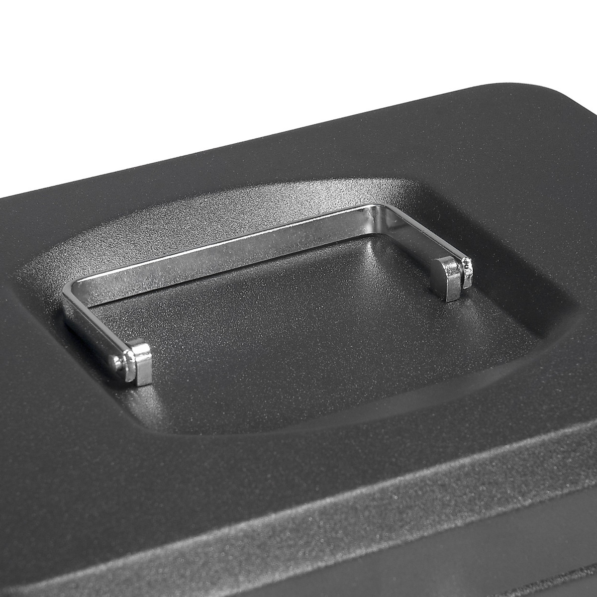 BARSKA 8-Inch Cash Box with Key Lock, Black