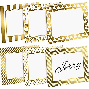 240 Pcs Name Tags Self Adhesive Tag Stickers Sticky Name Labels Name Tags Multi Purpose Name Sticker Labels Name Badge for Themed Party School Office Home, 3 x 3 Inch (Multi Style)