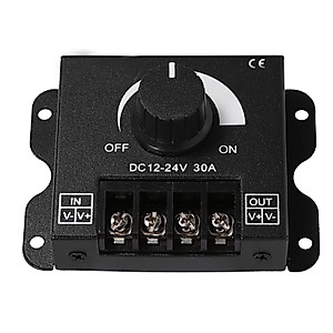 LED Light Strip Dimmer, Led Dimmer Switch - 12V-24V 30A Led Switch Dimmer Controller Manual Operation for Strip Light Single Color, Dimmer Switches For Led Lights
