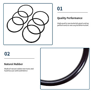 O-Rings for GE TM 2.5 Inch Water Filters Compatible with GXWH20F/ GXWH04F/ GXRM10/ GXWH20S/ GX1S01R (6 PCS)