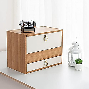 Makeup Organizer Wooden Cosmetic Storage ​​Cases Display Rack with Drawer Makeup Organizer Case for Brushes Lipsticks Skincare Toner Cosmetic Storage Box