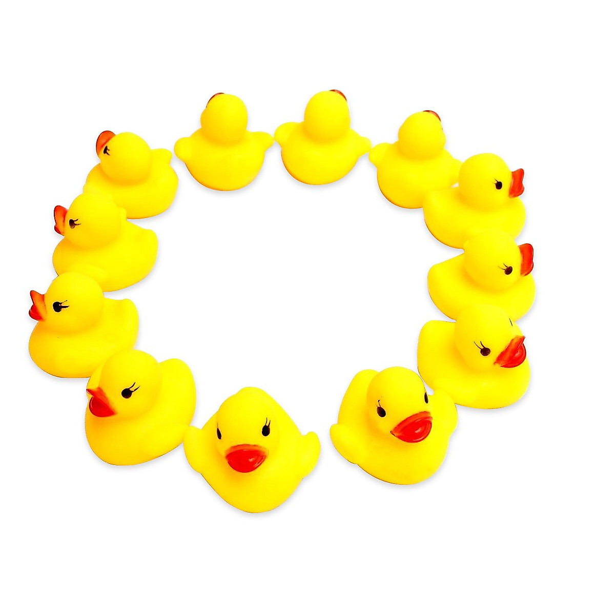 Novelty Place 48Pcs Rubber Duck Float Ducky Baby Bath Shower Toy, Yellow Mini Bath Duckies for Toddlers and Kids Birthday Gift Party Favor Bathtub Decoration