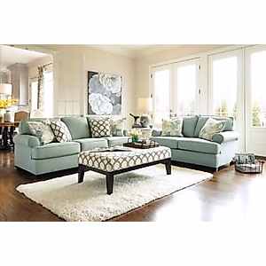 Signature Design by Ashley Mirimyn Cottage Vintage Hand-Finished Round Accent Table, Distressed White Finish