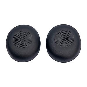 Ear Cushions Pads for Jabra Evolve2 65, Elite 45h, Evolve2 40, Bluetooth and Corded USB Headsets, Global Teck 2pk Replacement Spare Leatherette Ear Cushion (2-Pack Ear Cushions)