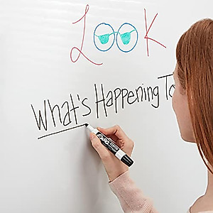 EXPO Low Odor Bullet Black Dry Erase Markers For Use On Whiteboards, Glass and Non-porous Surfaces; Ideal for Classrooms, Offices and Homes, Pack of 12 (82001)