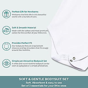 Spasilk Unisex-Baby Newborn Sleeveless Lap Shoulder Bodysuits, 3 pack, 9 - 24 Months - White Bodysuits