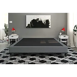 DHP 7" Upholstered Foundation, King Size Folding, Gray