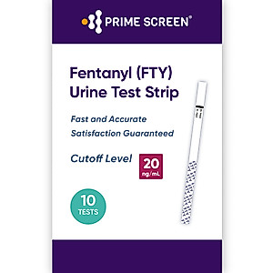 Prime Screen Fentanyl Test Strips for Rapid Detection - Urinary Drug Test for Synthetic Opioid (10)