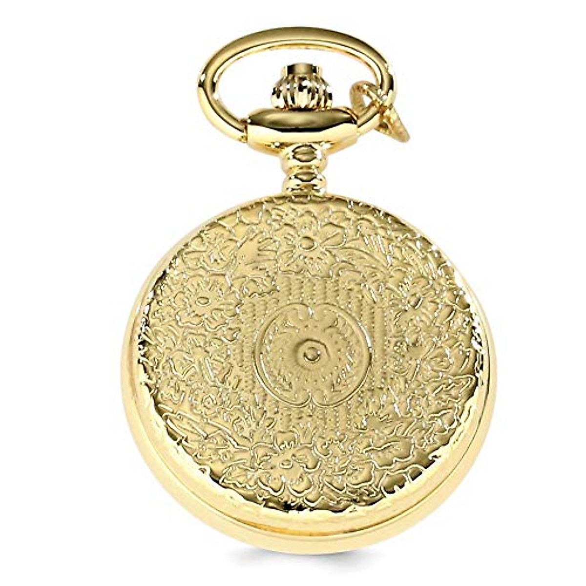 Sonia Jewels Charles Hubert Gold-Finish Quilted Design Pendant Watch 28"