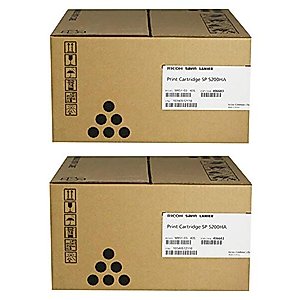 Ricoh 406683 SP 5200, 5210 Black Toner Cartridge 2 Pack
