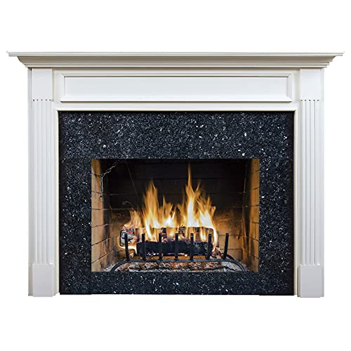MANTELSDIRECT White 52 Inch x 41 Inch Wood Fireplace Mantel Surround Kit with Shelf and Trim | Klamath from Mantels Direct - Poplar Wooden Chimney Mantel Surround with Shelf