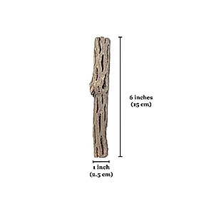 Jor Pleco Wood, 6x1 Inch Long, Aquarium Decor and Chew Toys for Tropical Fish, Small Pets Play and Hide, 2-Pieces per Pack