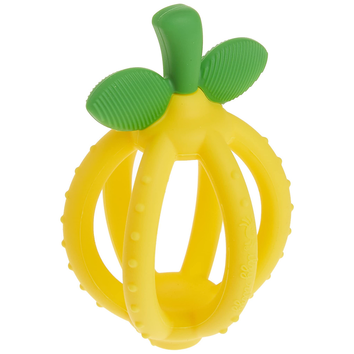 Itzy Ritzy Teething Ball & Training Toothbrush - Silicone, BPA-Free Bitzy Biter Lemon-Shaped Teething Toy Features Multiple Textures to Soothe Gums & an Easy-to-Hold Design (Lemon)