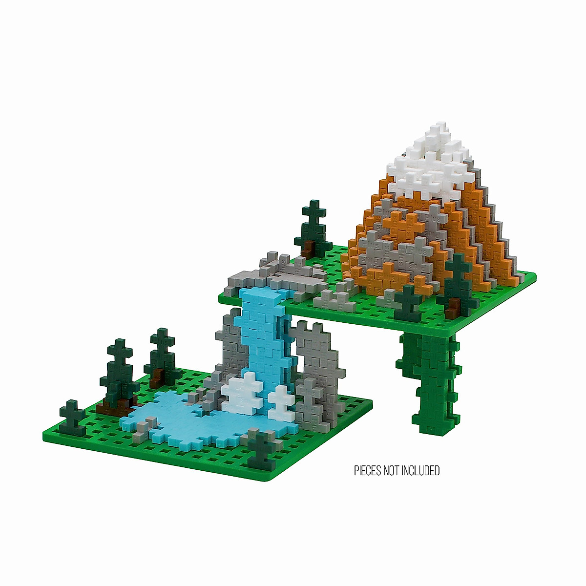 PLUS PLUS 240 Piece Interlocking Building Blocks for Kids, Open Ended Connecting Toys, STEM Bin Mini Manipulatives - Basic Mix Play Tube & Baseplate