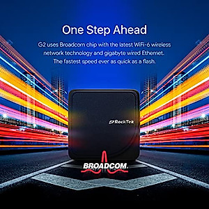 RockTek G2 4K Andriod TV 11.0 Streaming Box, Netflix & Google Certified TV Box with Google Assistant; HDR Movies, Dolby Vision-Atomos, WiFi 6 & Bluetooth 5 with Amlogic S905X4-K, 4GB DDR4 + 32GB eMMC