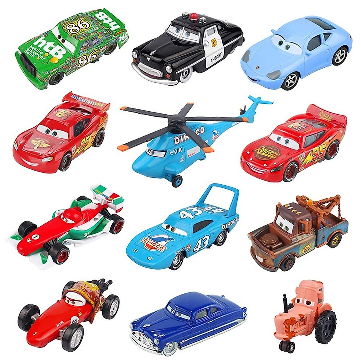 Hannaier Car Story Toy car, Lightning McQueen die-Casting Memorable Moments Series Toy car (Sally), Small