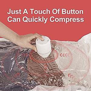 VMstr Travel Vacuum Storage Bags with Electric Pump, 8 Combo Vacuum Sealed Bags for Clothes and Clothing, Space Saver Bags and Luggage Packing Compression.