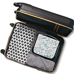 Dragonflies Insects Plants Travel Toiletry Bag Cosmetic Makeup Bag for Women Men Hanging Hook Wash Toiletries Portable Toiletry Bags Organizer