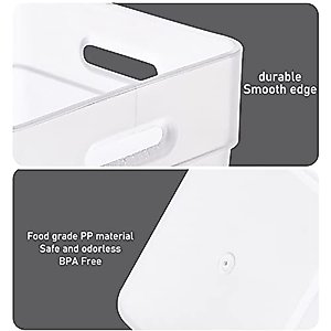 WonLiq 3 Pack - Refrigerator Organizer Container, Fridge Side Door Small Objects Storage Container, Kitchen Household Sundries Storage Box (Large size)